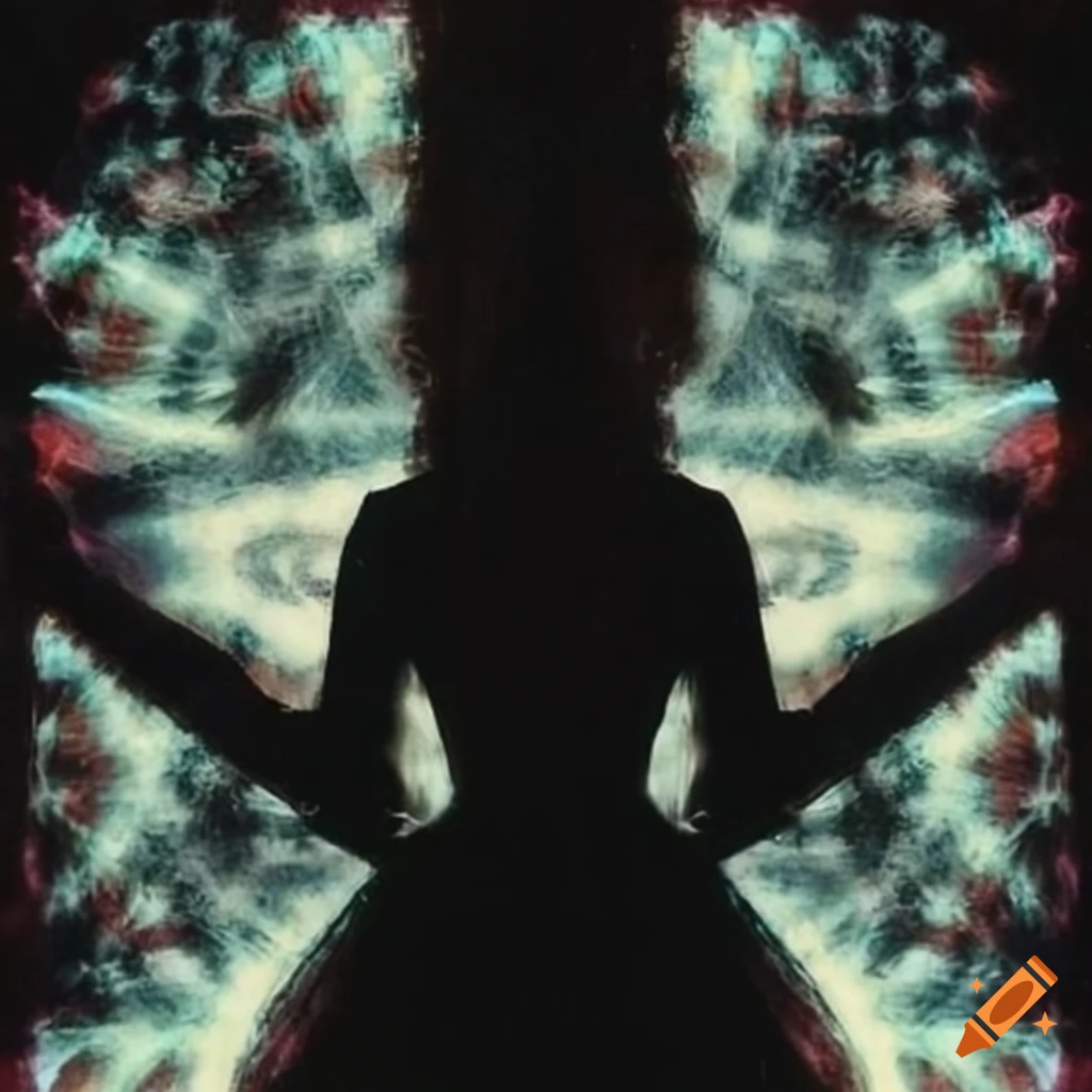 Vintage surreal abstract prism photograph of a woman with roses on Craiyon