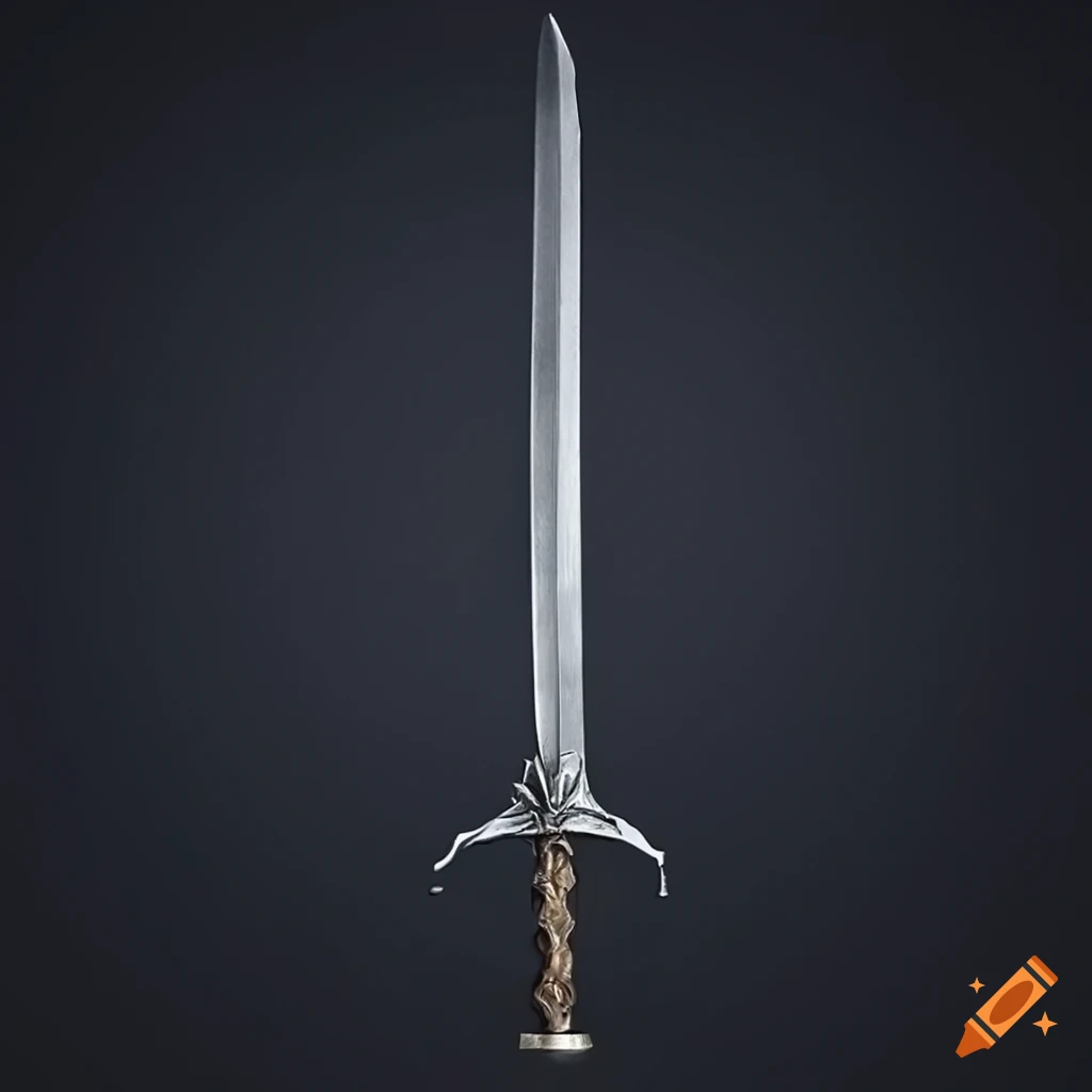 Medieval fantasy style crossed blades on Craiyon