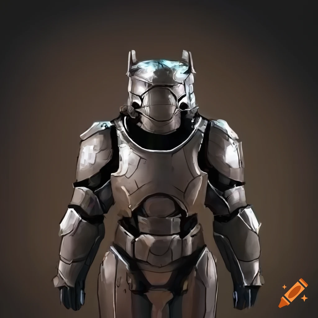 Power armor suit on Craiyon