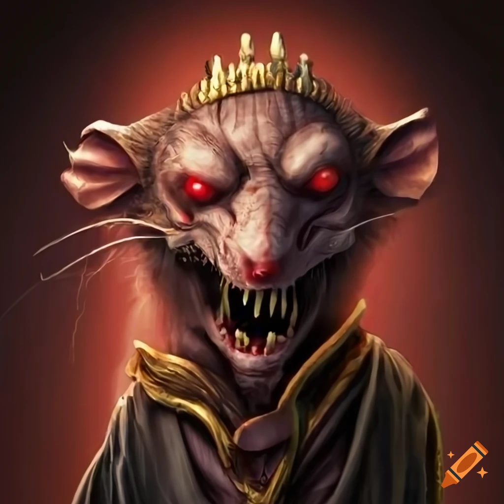 Fantasy rat lord standing with pan flute on Craiyon