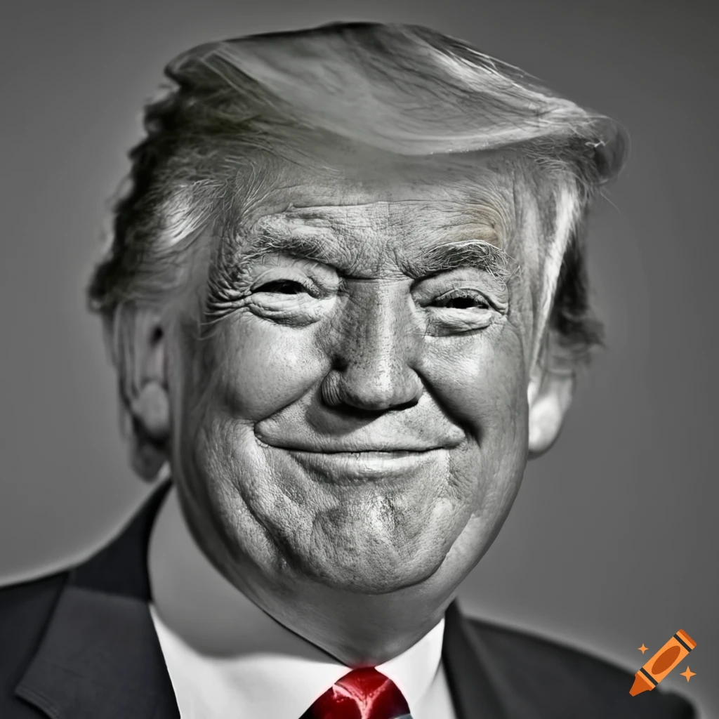 Close-up portrait of a man grinning on Craiyon