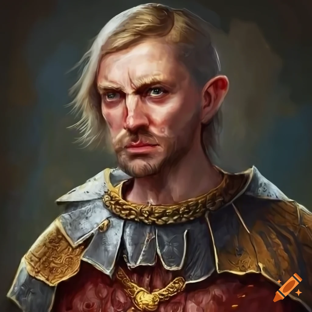 Detailed portrait of a fantasy medieval guard brother on Craiyon