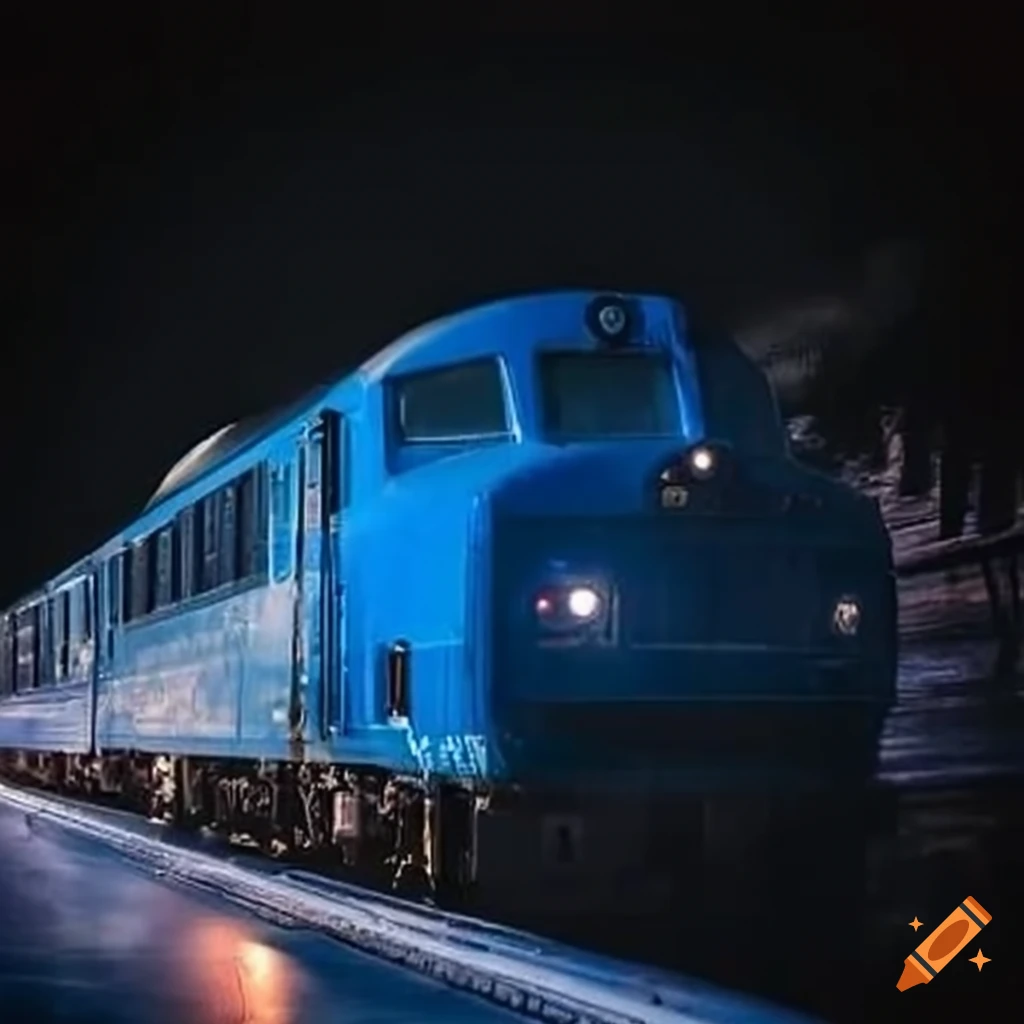 Blue train on Craiyon