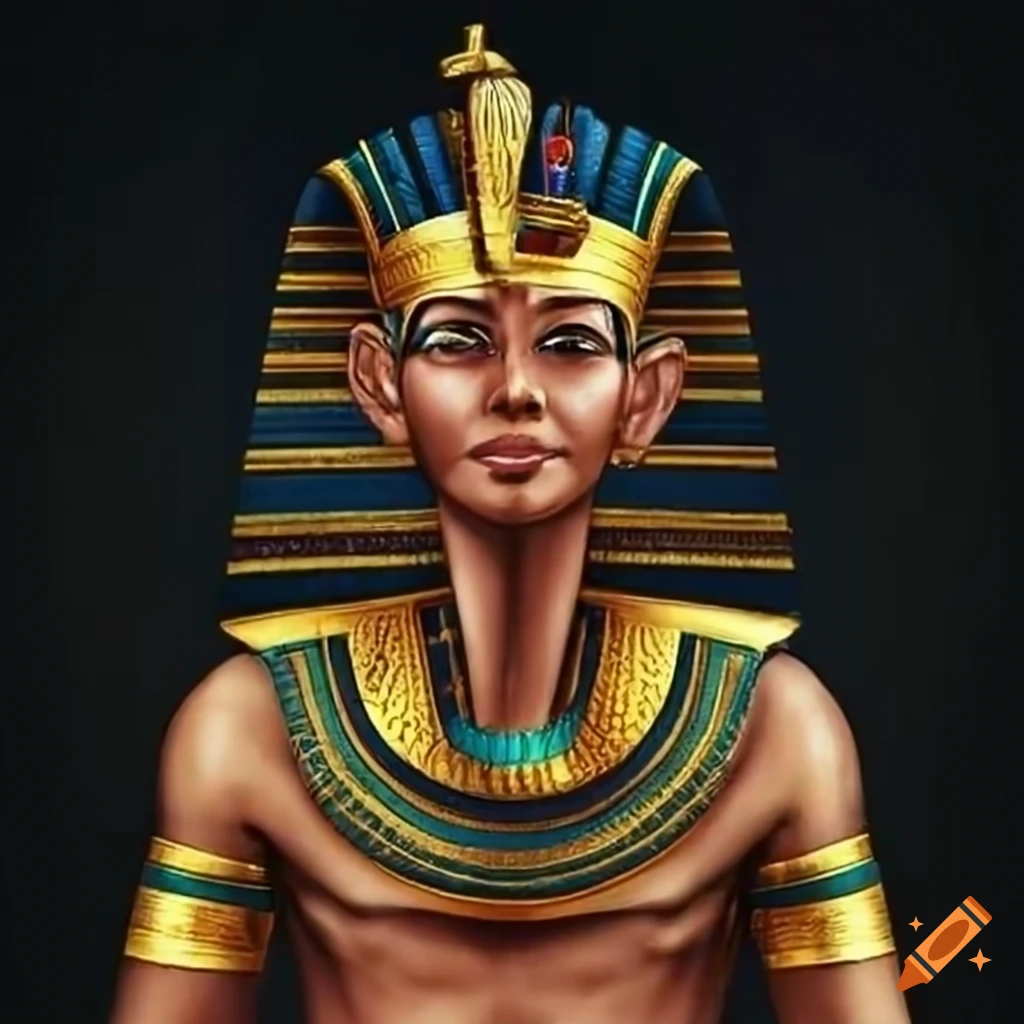 Egyptian king in modern setting on Craiyon