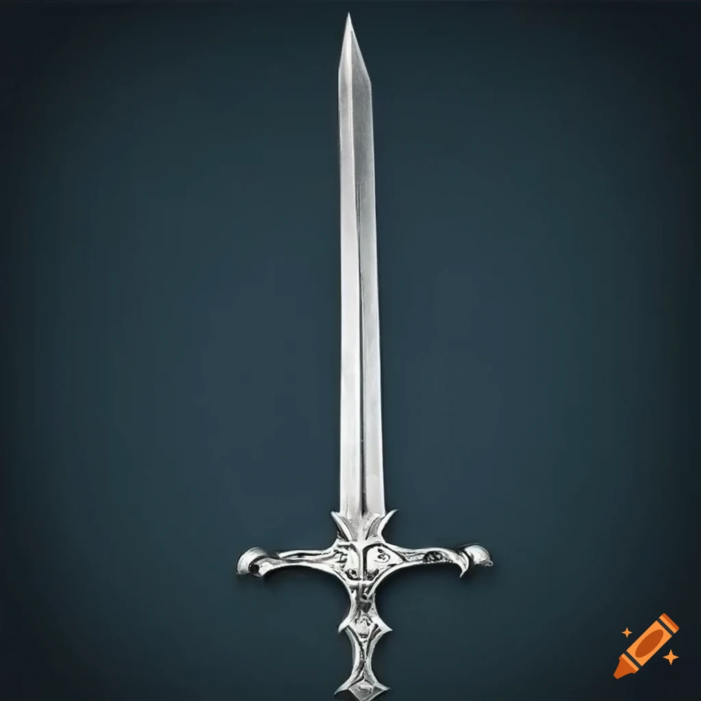 Medieval fantasy style crossed blades on Craiyon