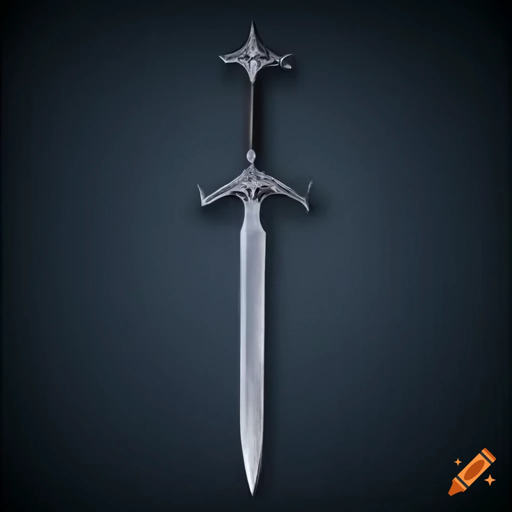 Medieval fantasy style crossed blades on Craiyon