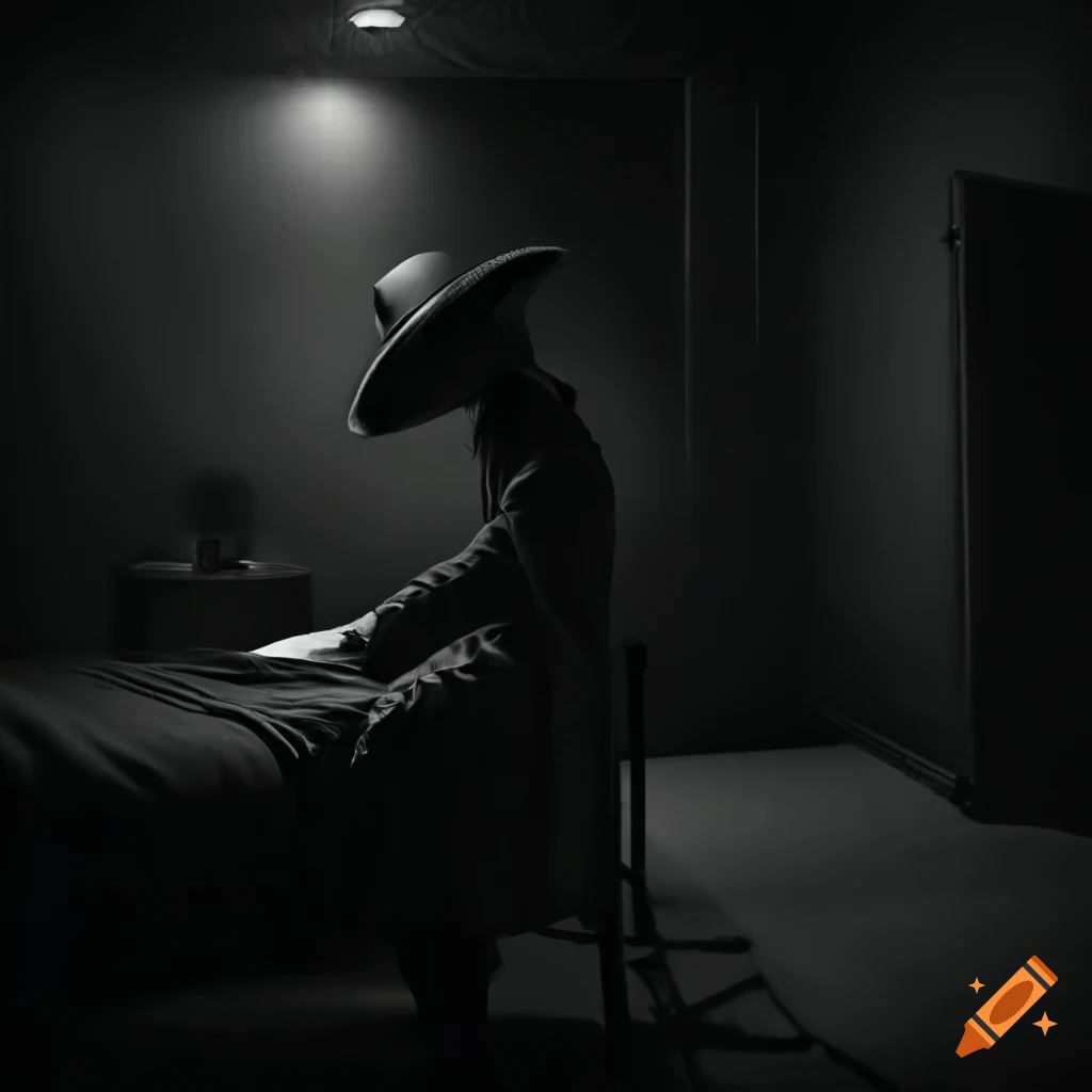 Hatman in a dark bedroom on Craiyon