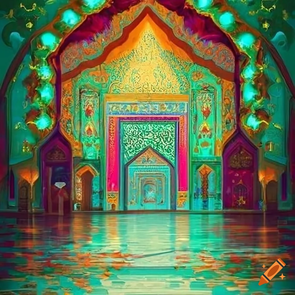 Colorful background with an Islamic touch inspired by the Imam Mehdi ...