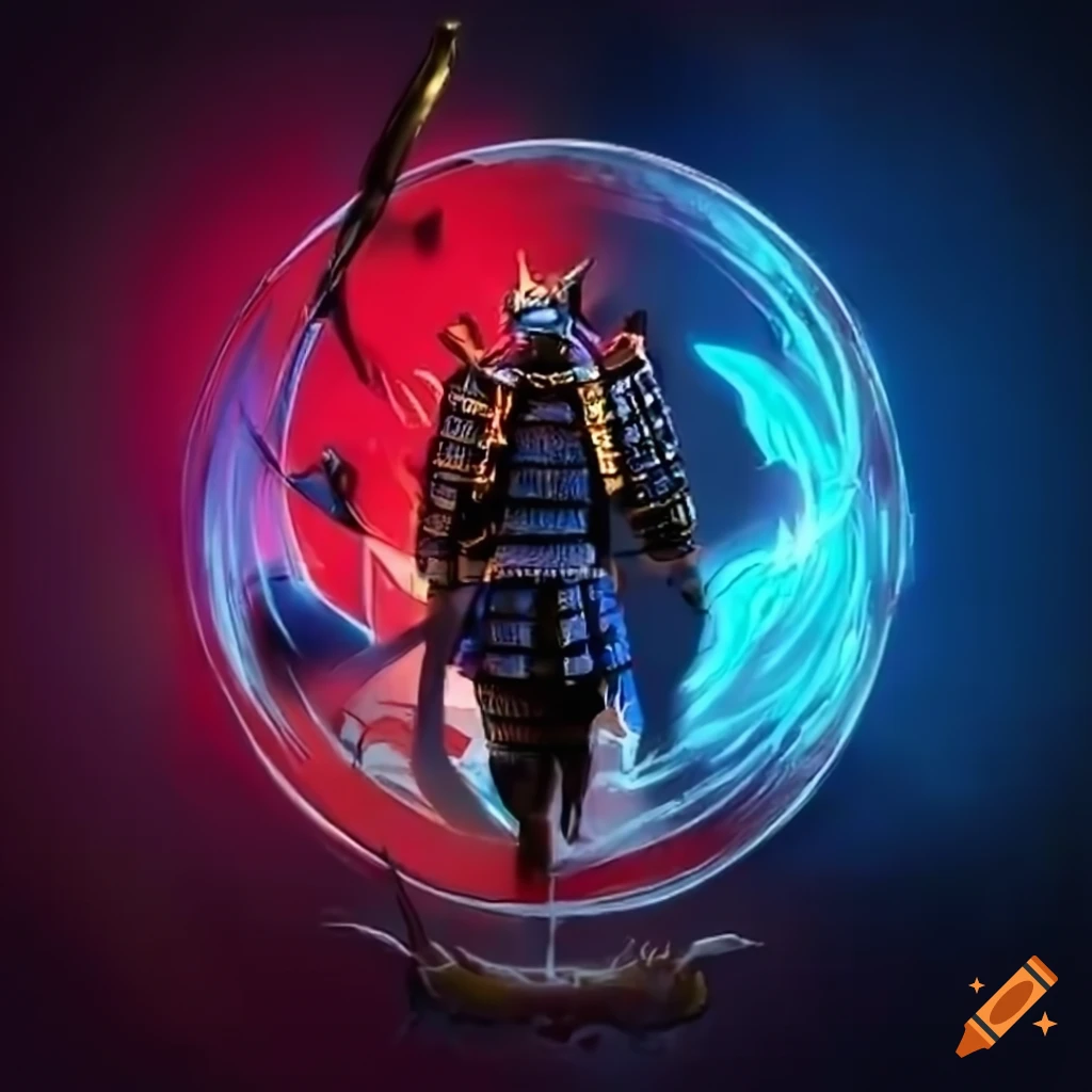 Youtube banner for blue samurai channel on Craiyon