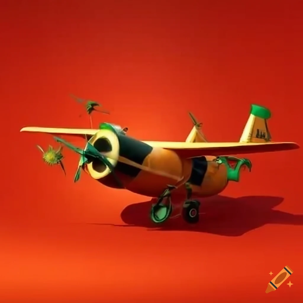 Plane with tomatoes as engines on Craiyon