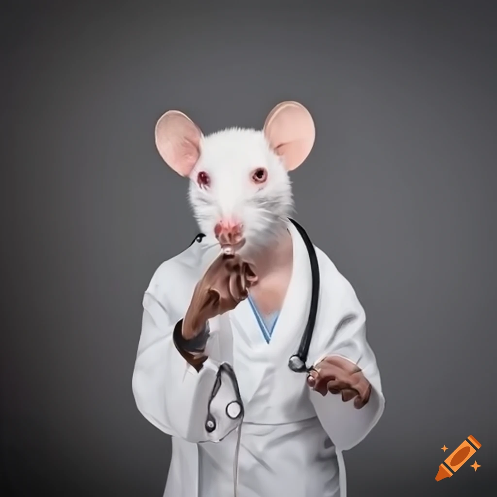 Humanoid rat doctor on Craiyon