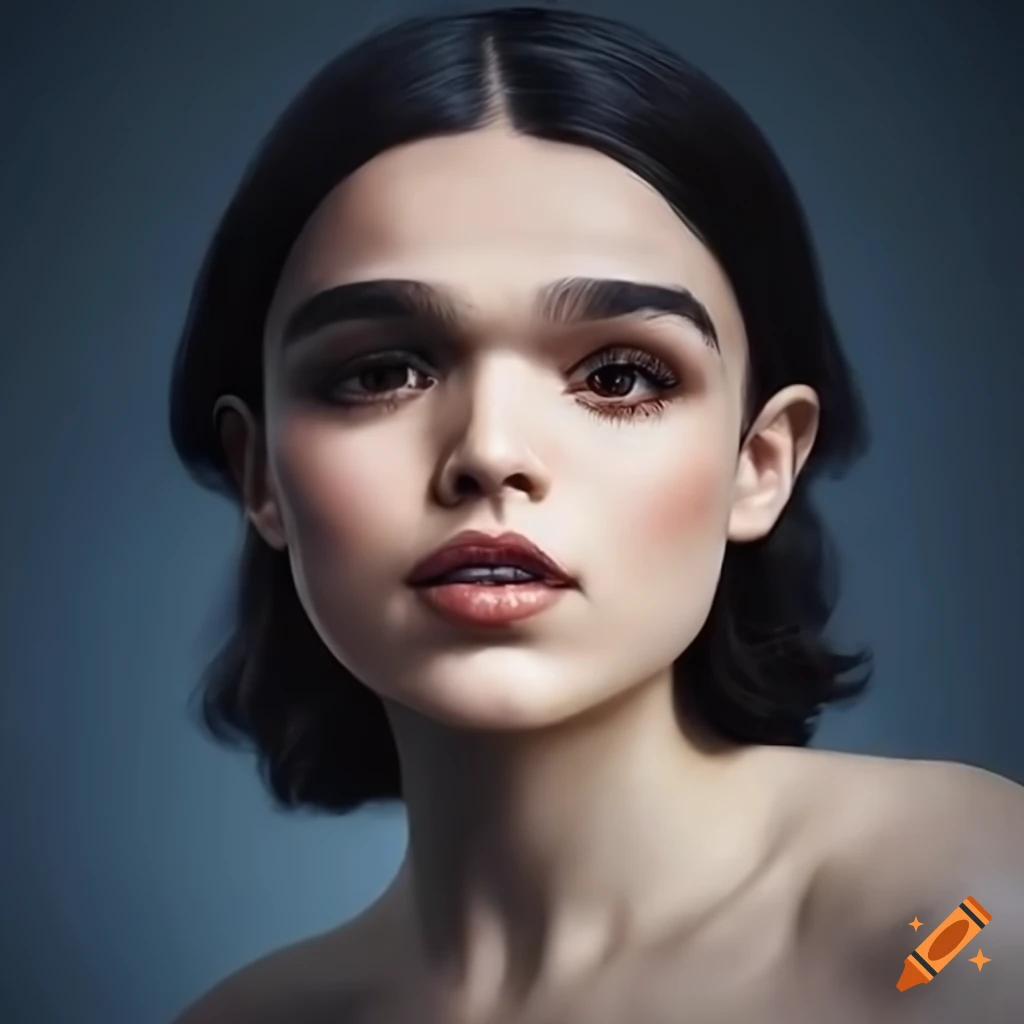 Highly detailed portrait of Rachel Zegler as Snow White in dynamic style on Craiyon