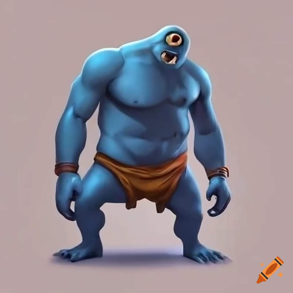 Funny cyclops character illustration on Craiyon