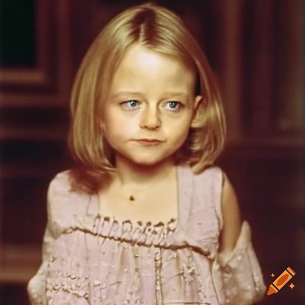 Jodie foster as a child on Craiyon