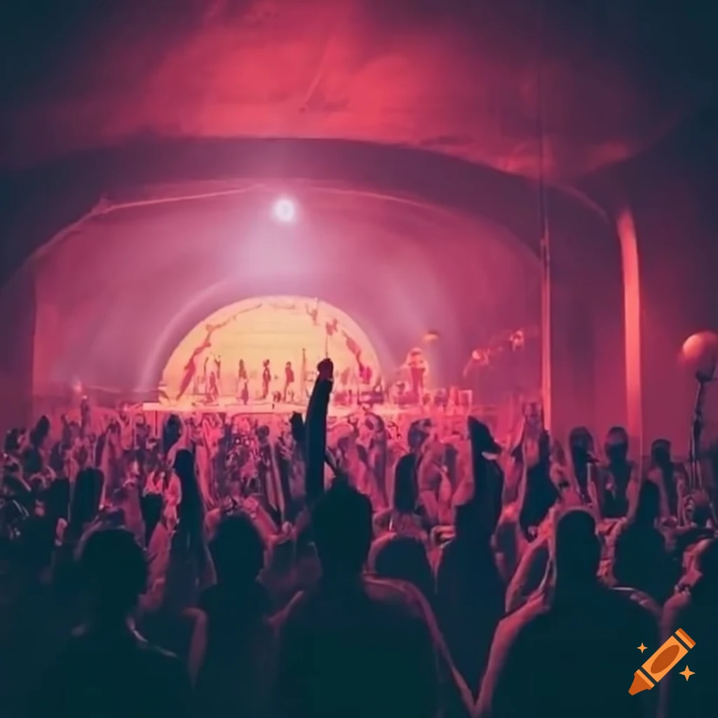 Public rock concert venue on Craiyon