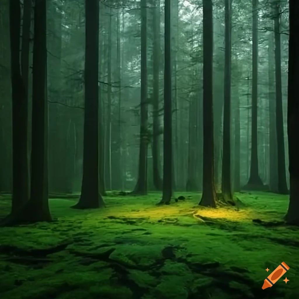 Forest scenery on Craiyon