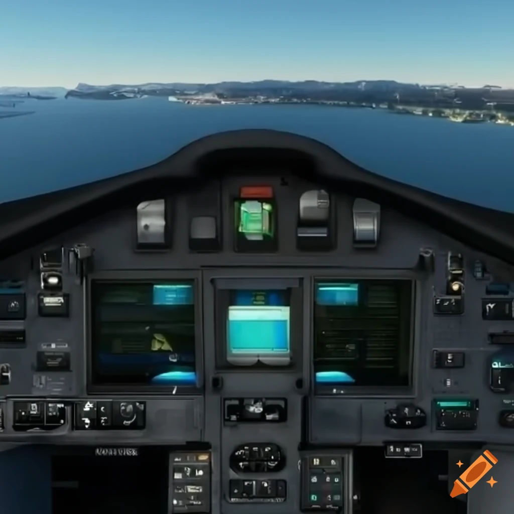 Microsoft flight simulator on Craiyon