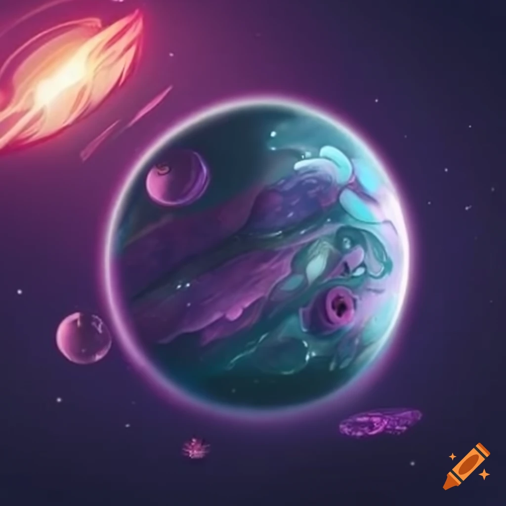 Sci-fi planet on Craiyon