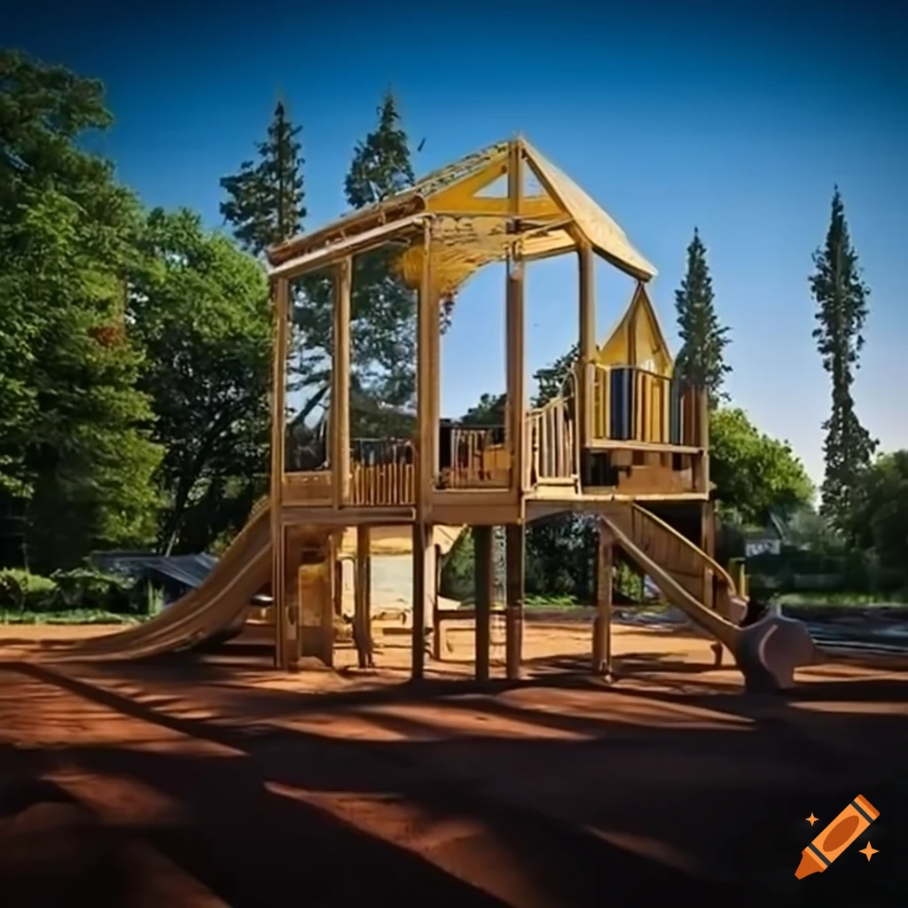 Inspirational outdoor playground incorporating STEAM principles on Craiyon