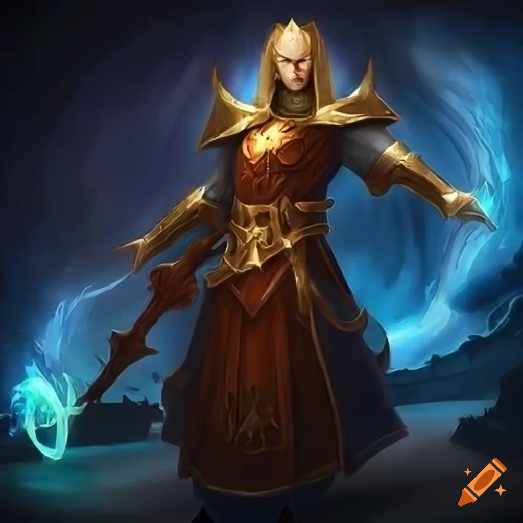 Fantasy cleric devoted to a good god on Craiyon