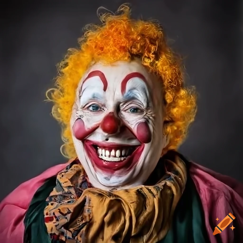 Old clown in high resolution on Craiyon