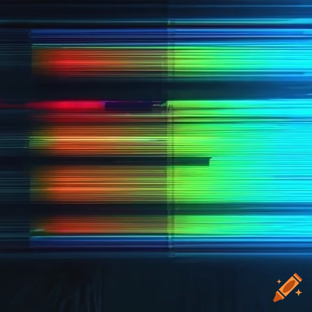 Rgb computer glitch with sad face on Craiyon