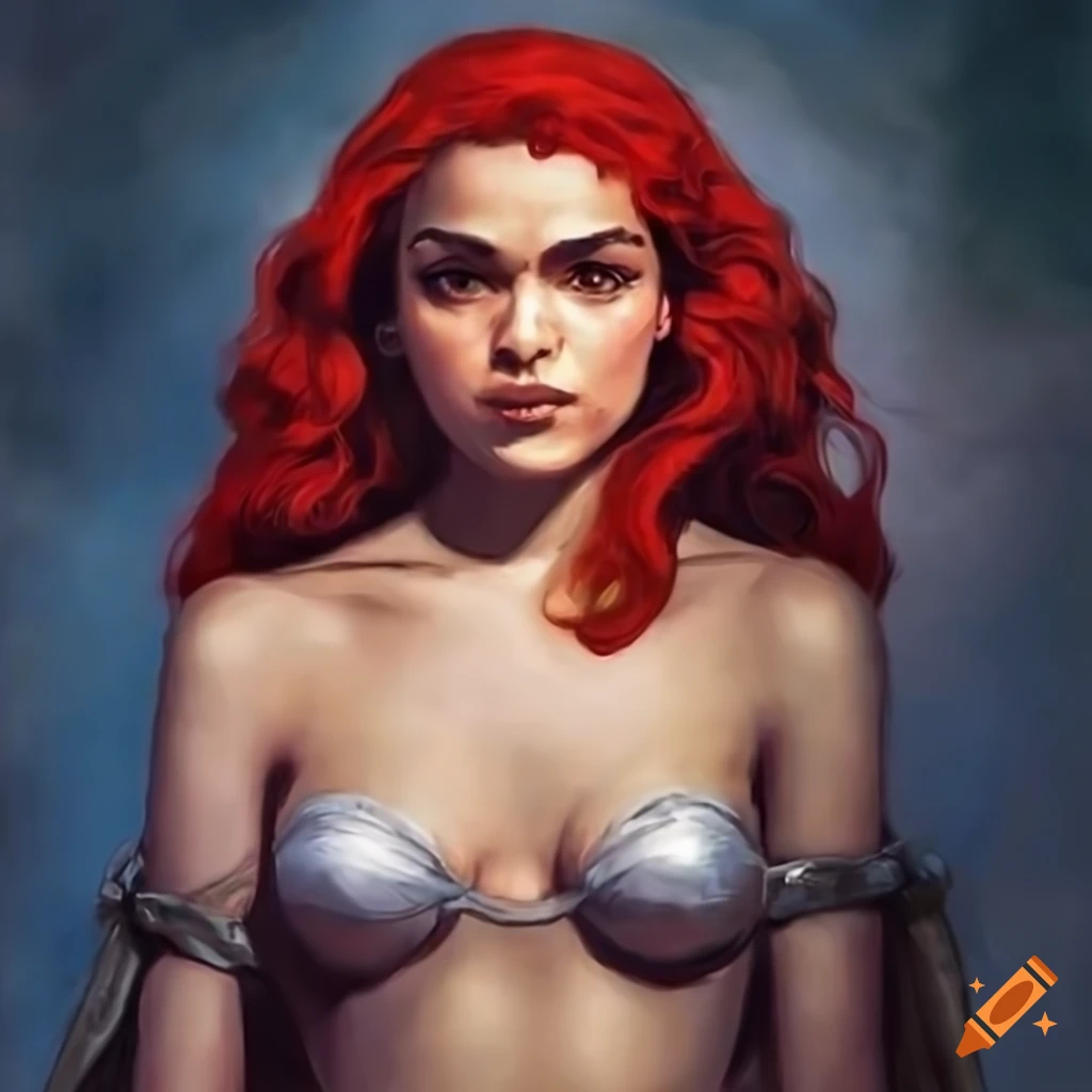 Highly Detailed Portrait Of Rachel Zegler As Red Sonja In Dynamic Frank Frazetta Style On Craiyon