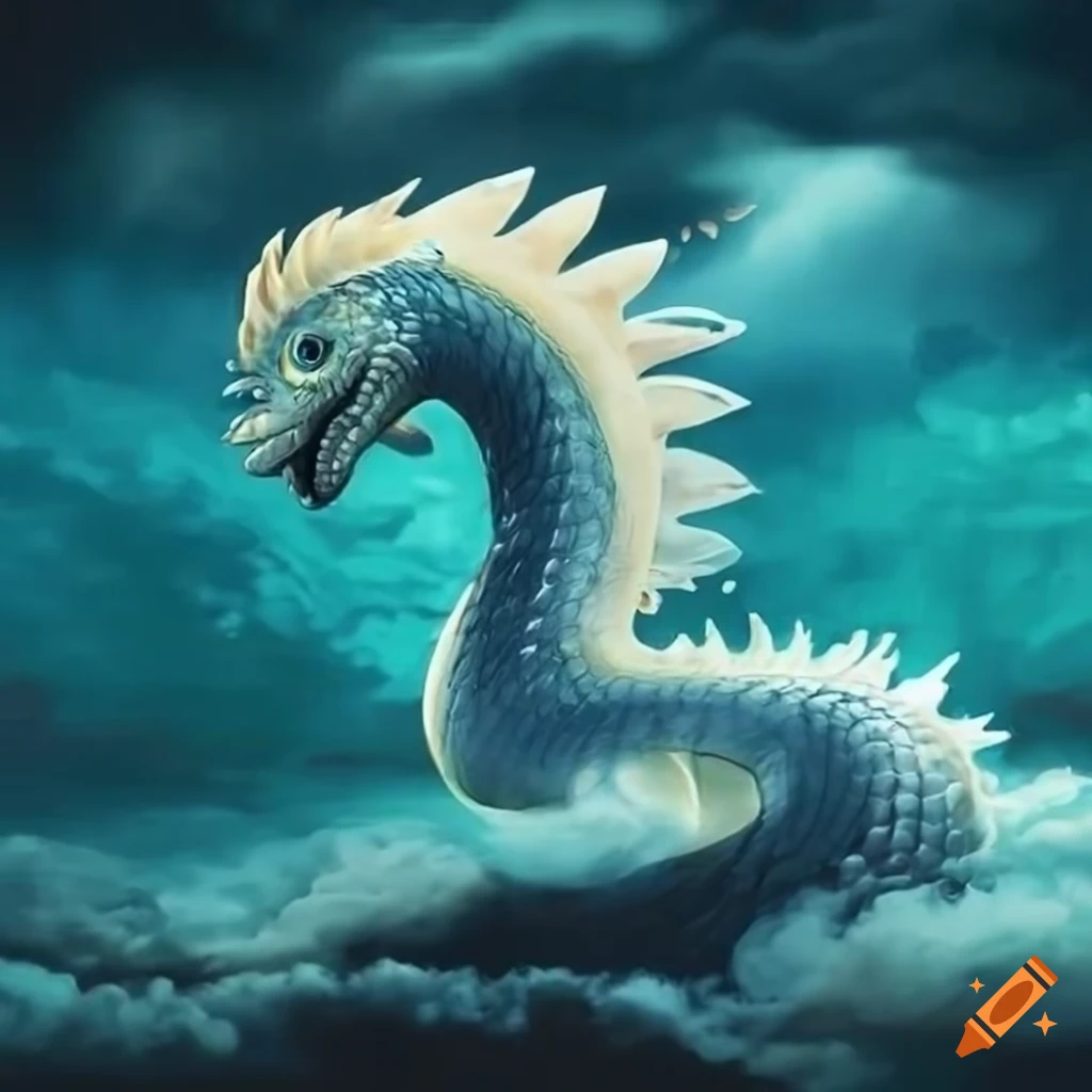 Cloud sea serpent on Craiyon