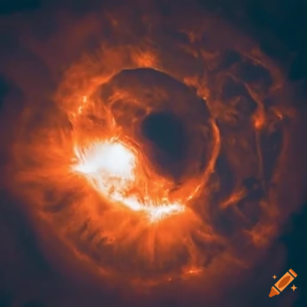 Massive solar flare on Craiyon