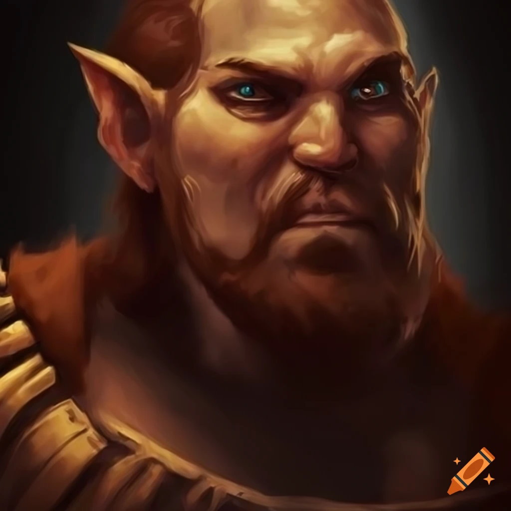 Detailed portrait of a muscular fantasy barbarian on Craiyon