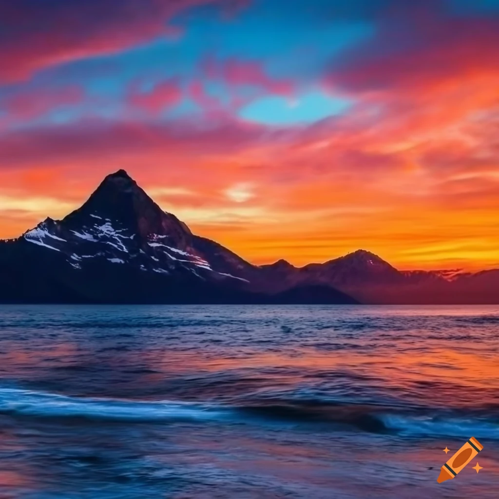 Stunning landscapes showcasing majestic mountains, serene beaches, and vibrant sunsets on Craiyon