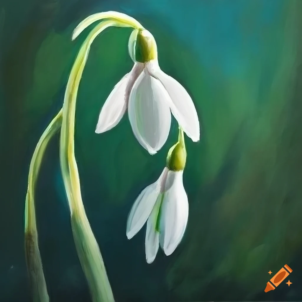 Snowdrop painting on Craiyon