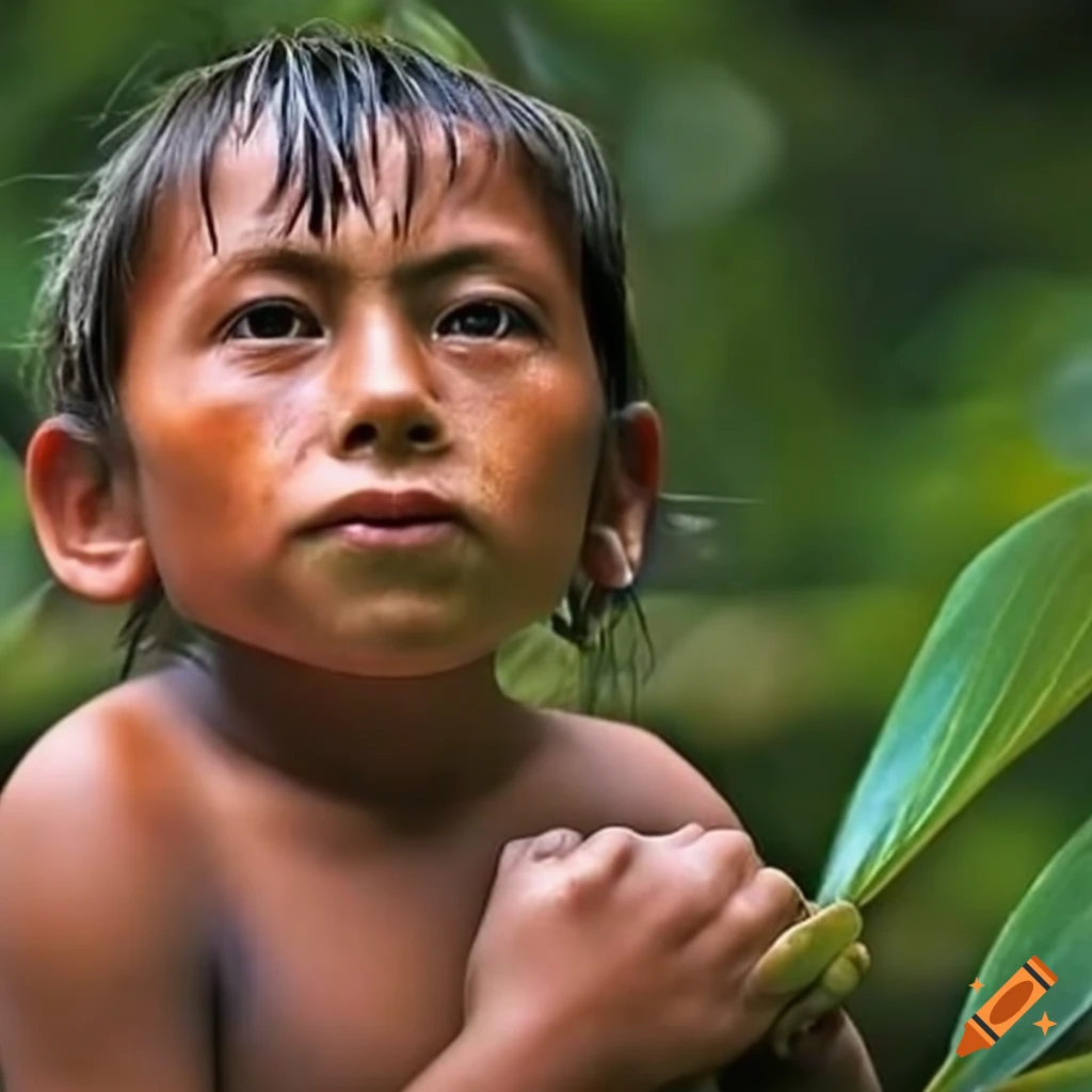 Dos niños de la selva del peru on Craiyon