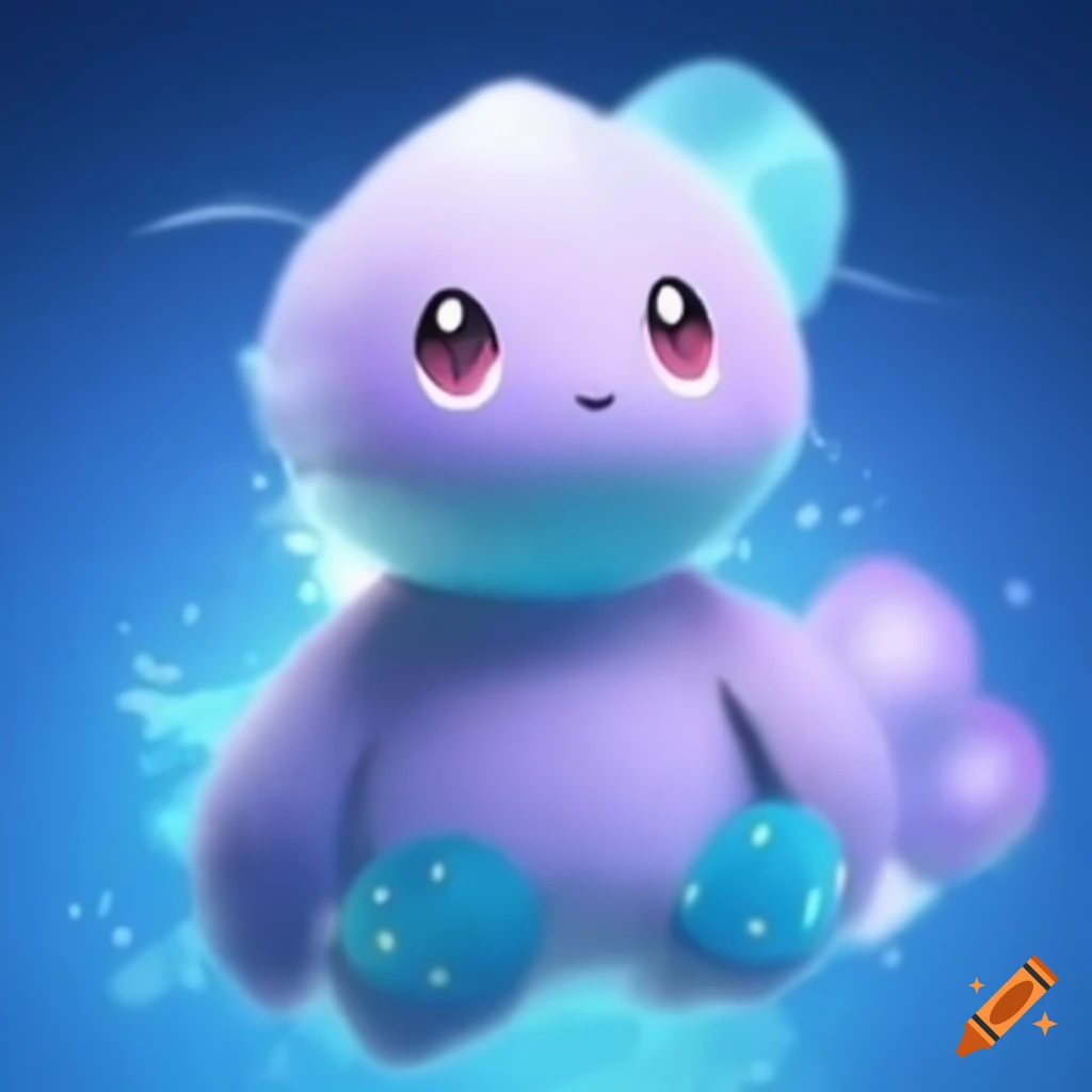 Cloud-themed water Pokemon design on Craiyon