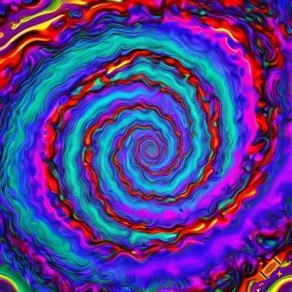 Trippy neon swirl wallpaper with optical illusion in 4k resolution on ...
