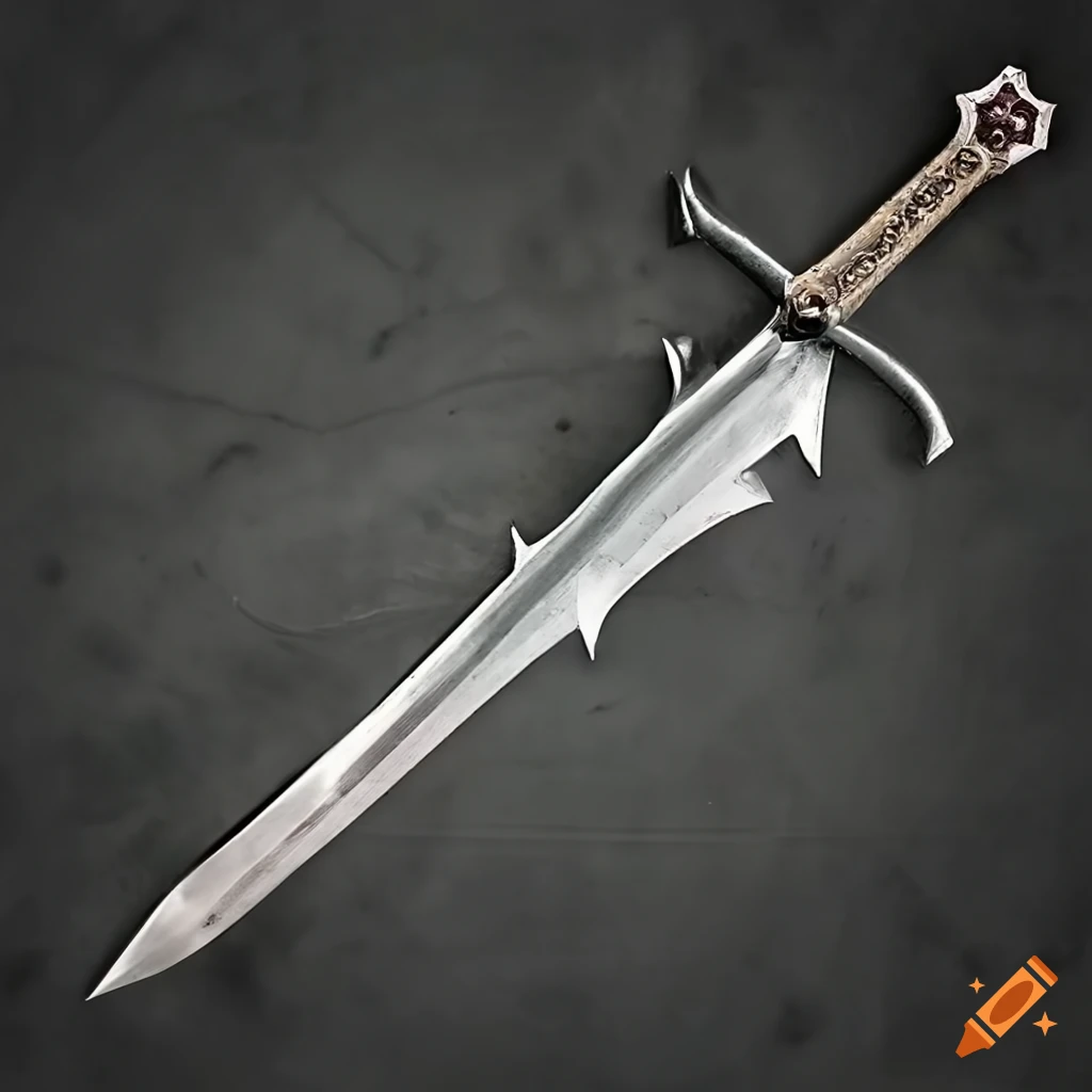 Medieval fantasy style crossed blades on Craiyon