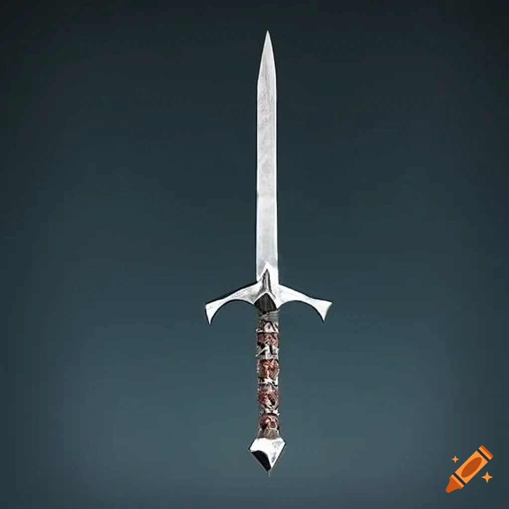 Medieval fantasy style crossed blades on Craiyon