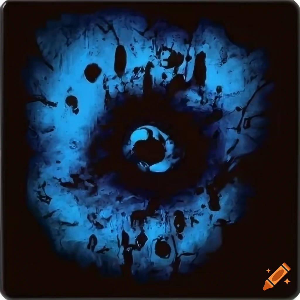 Emotional album cover with blue and black tones and negative space on ...