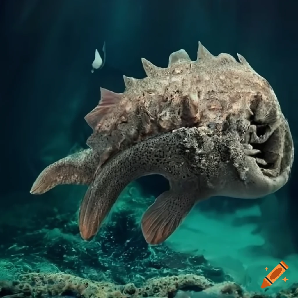 Sea sand golem fish sculpture on Craiyon