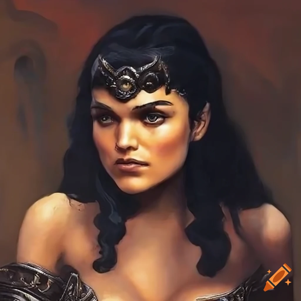 Rachel zegler as xena warrior princess in high detail dynamic art style on Craiyon