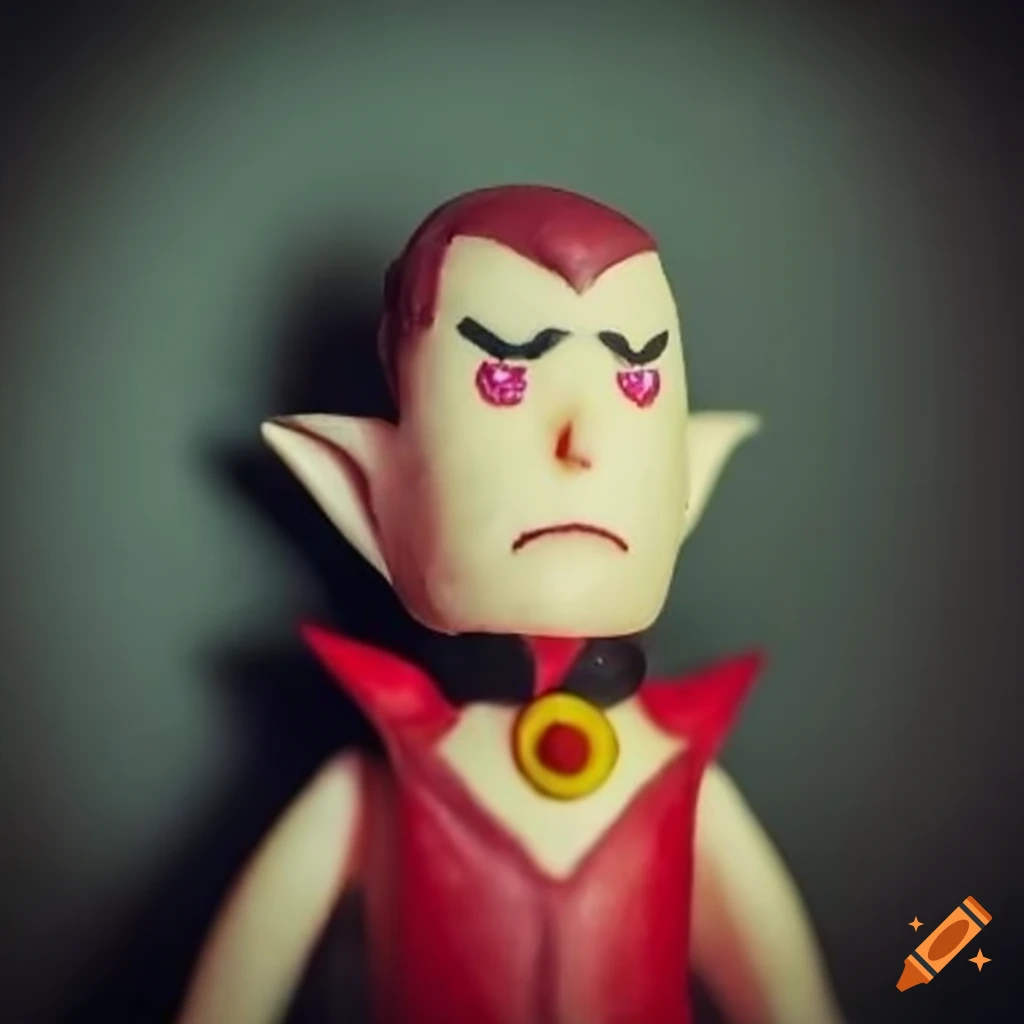Earthbound game clay model of dracula on Craiyon