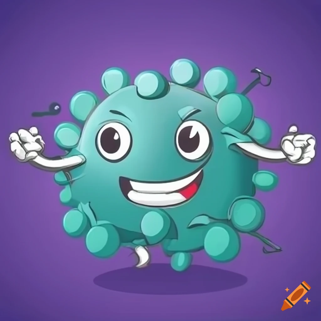 Cartoon electron mascot moving fast with friends on Craiyon