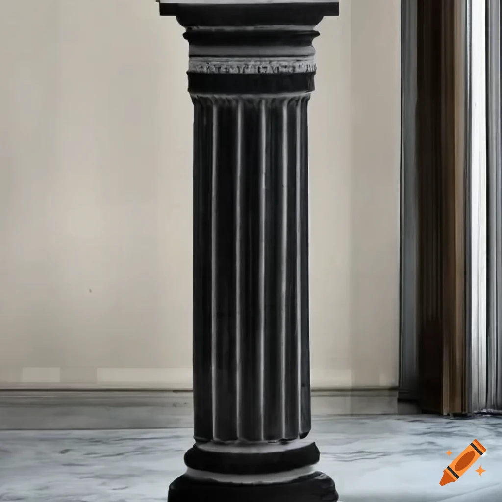 Greek black marble column on Craiyon