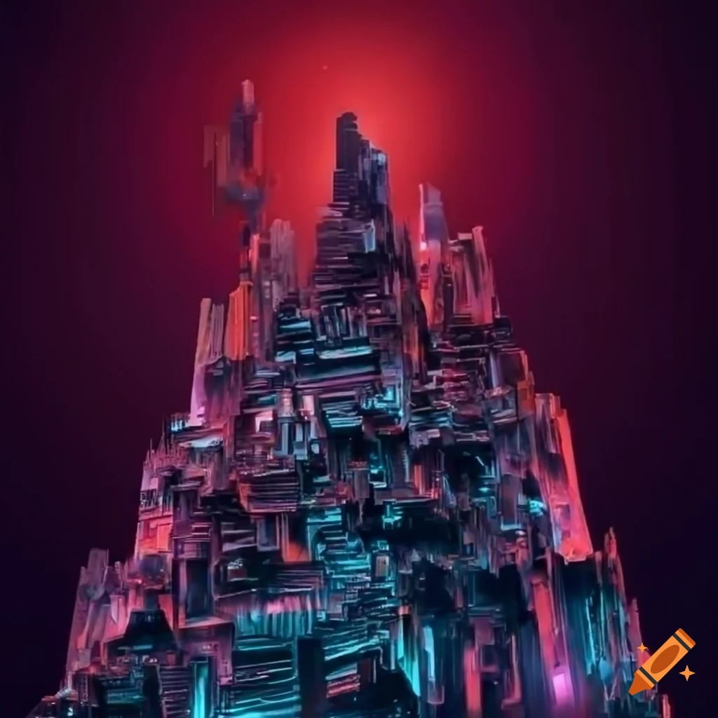 Futuristic computer code with Tower of Babel, dark star Nibiru, and ...