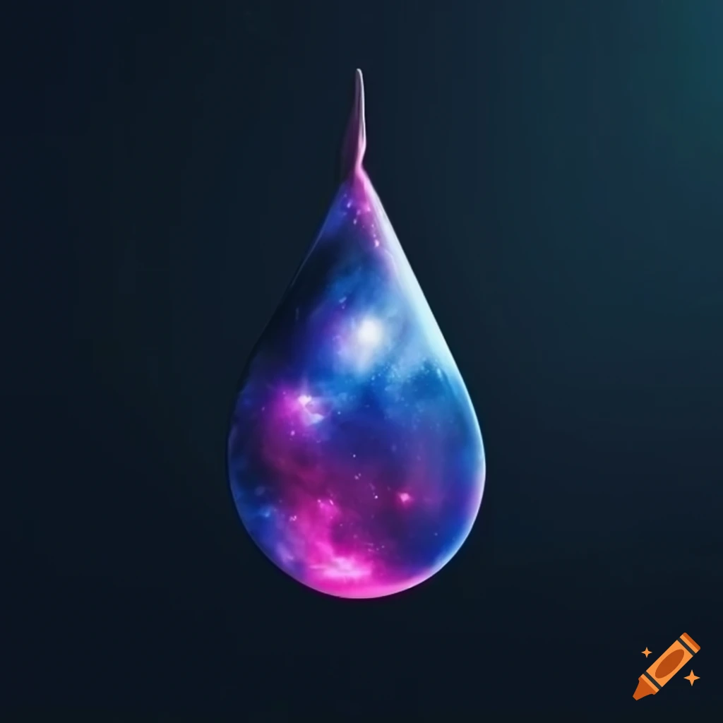 Minimalist drop with a galaxy inside on Craiyon