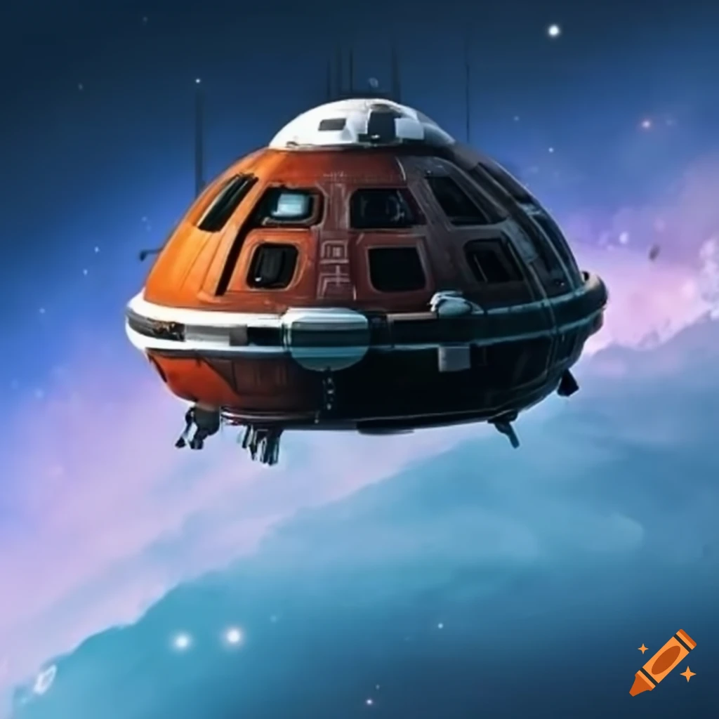 Space ship capsule on Craiyon