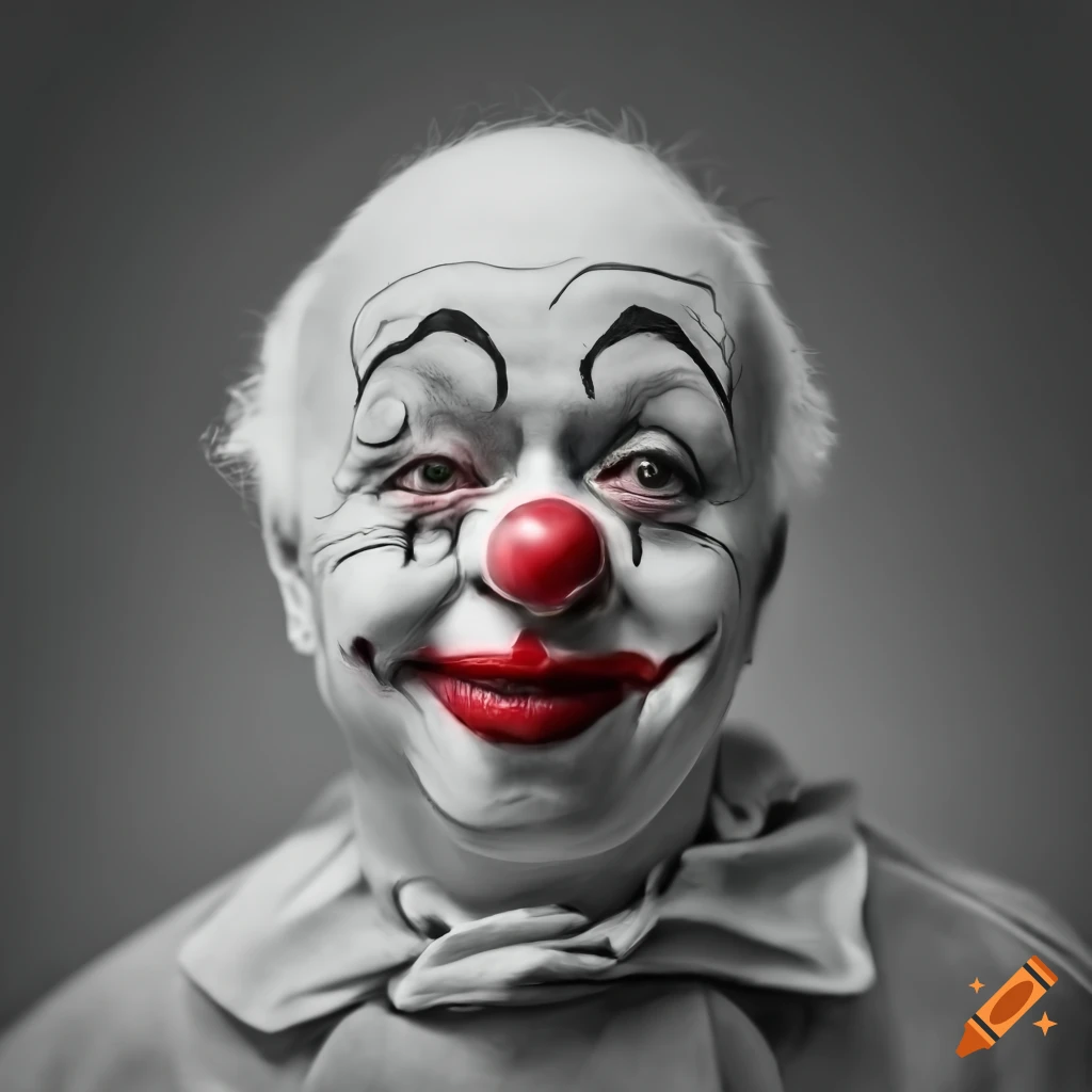 Old clown in high resolution on Craiyon