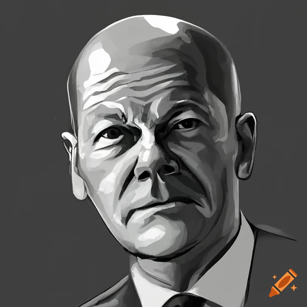 Male olaf scholz in the style of van gogh on Craiyon