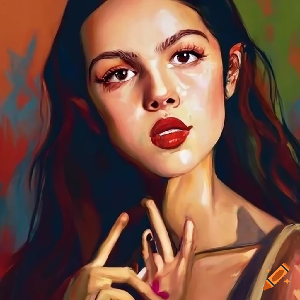 Olivia rodrigo portrayed in classic portrait style on Craiyon