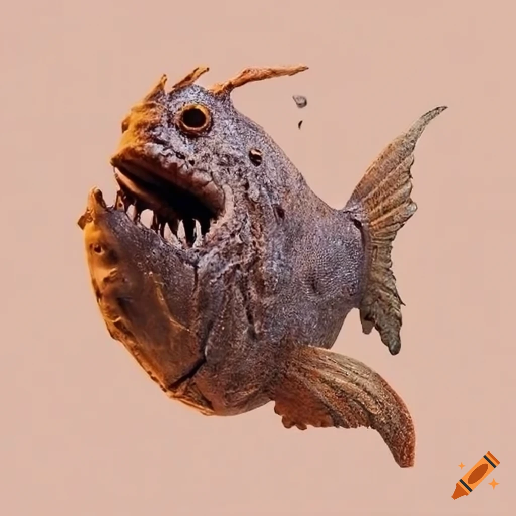 Sea sand golem fish sculpture on Craiyon